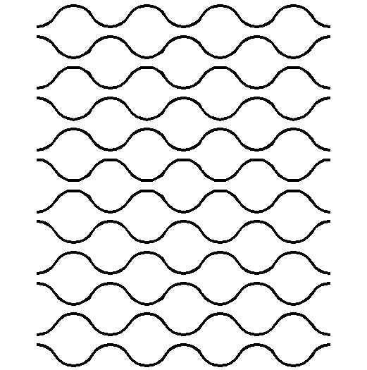 Wave 1 3/4" Wavy Stencil for Shibori Stitching – Debbie Maddy