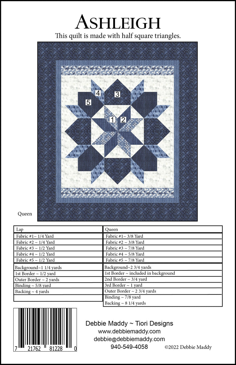 Ashleigh Hard Copy Pattern – Debbie Maddy