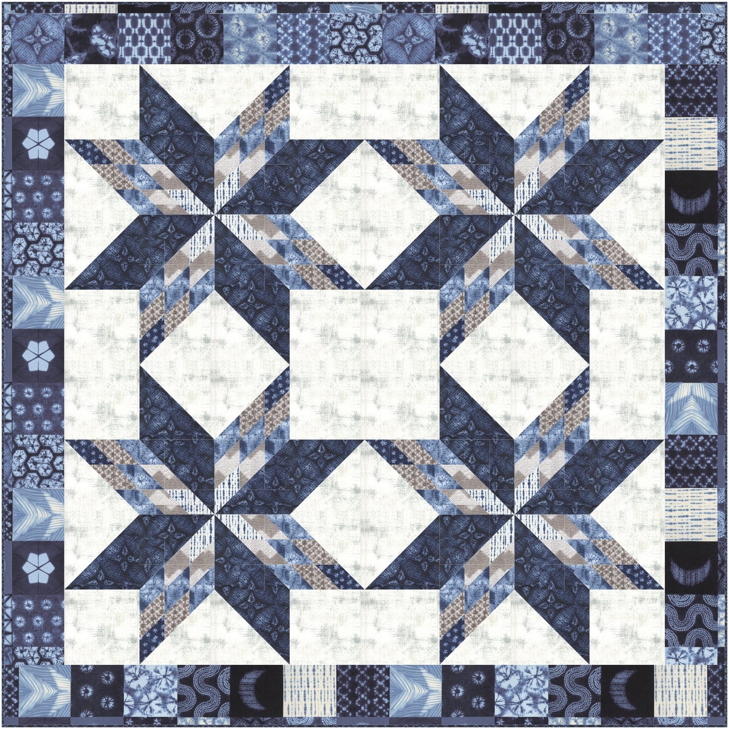 Fractured Stars Four Block Lap Quilt Kit – Debbie Maddy