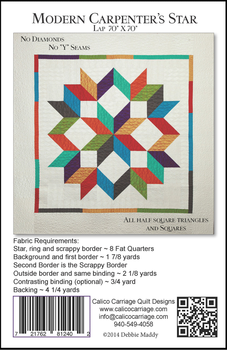 Modern Carpenters Star Pattern – Debbie Maddy